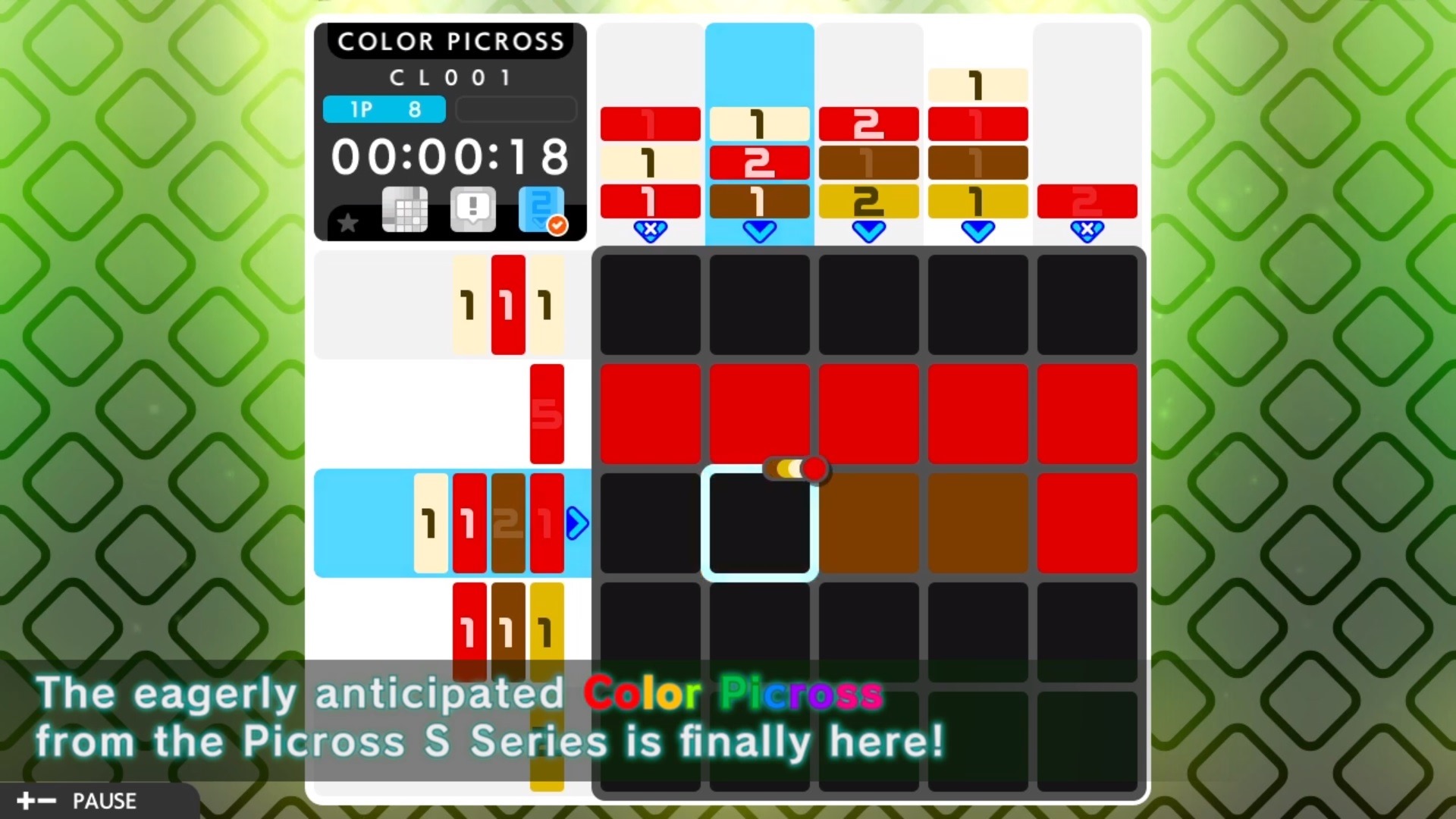 Picross S3 Announced for Nintendo Switch. New Color Picross Mode ...