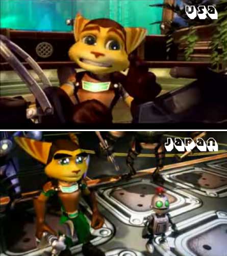 Ratchet's new (happier?) look for Japan - Siliconera