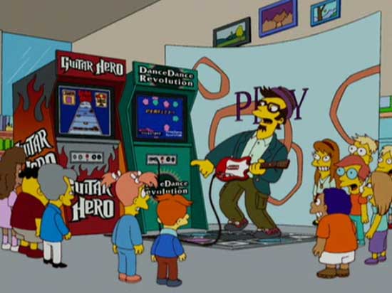 Guitar Hero spotted in the Simpsons - Siliconera