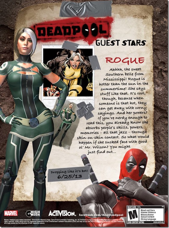 Deadpool Game Includes Rogue As A Guest Star
