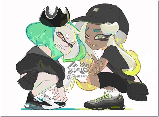 Splatoon 2 Japanese Splatfest Art Shows Off The Hook Wearing Nike Shoes ...