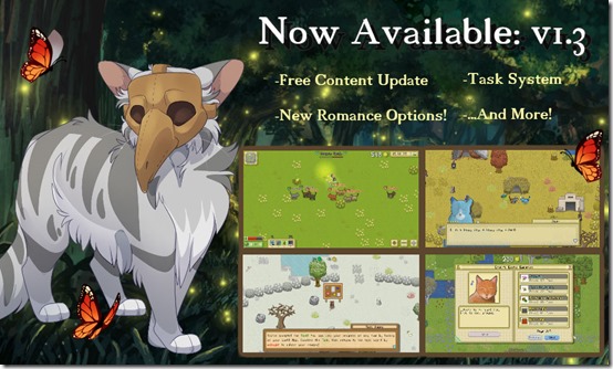 Cattails Update Adds More Dateable Cats and Tasks - Siliconera