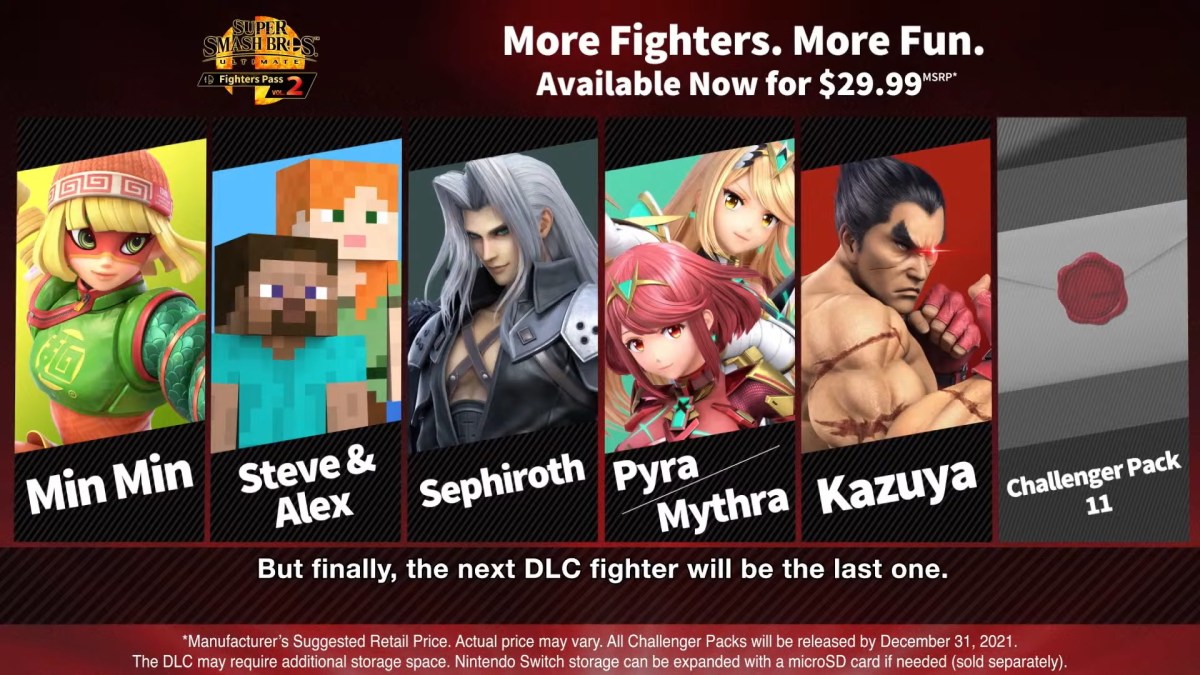 Last SSBU DLC Will Be Revealed in 2021 - Siliconera