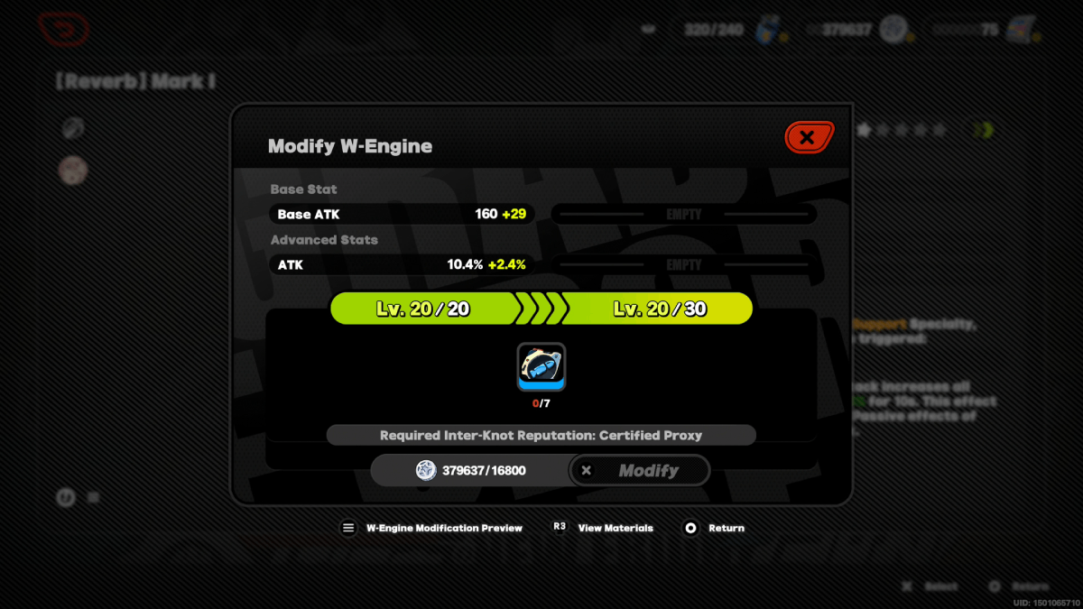 How to Modify a W-Engine in Zenless Zone Zero - Siliconera