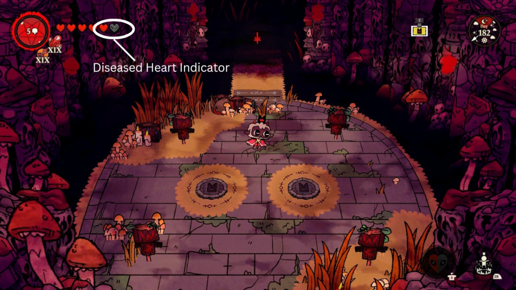 How Diseased Hearts Work in Cult of the Lamb - Siliconera