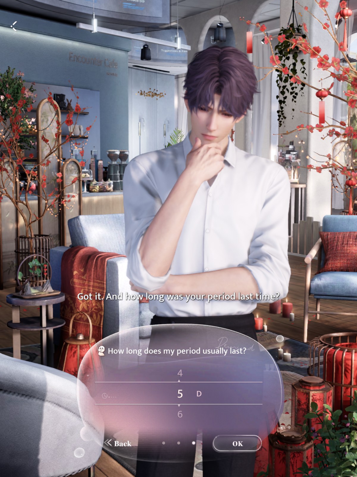 Love and Deepspace Period Tracker Is Both Basic and Boring - Siliconera